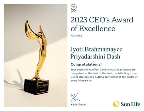Jyoti Dash On Linkedin Sunlife Slgs Ceoaward2023 Innovation