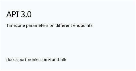 timezone parameters on different endpoints api 3 0
