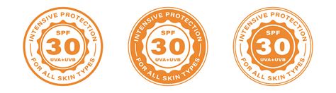 Spf 자외선 차단 Uva 및 Uvb 벡터 아이콘 자외선 차단 피부 로션과 크림 패키지 라벨 정보 레이블입니다 벡터 그림입니다