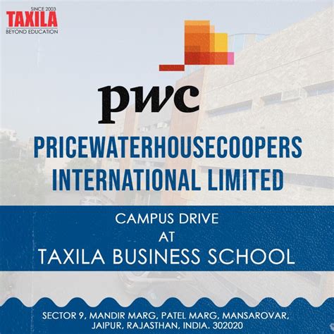 PwC India Campus Drive Taxila Business Babe
