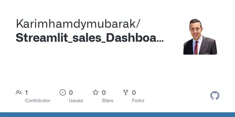 Github Karimhamdymubarakstreamlitsalesdashboard