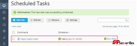 ایجاد Scheduled Task در Plesk وبلاگ سرورپارس