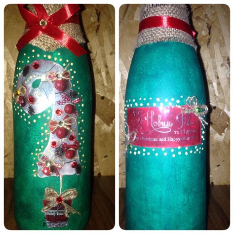 К встречи Нового года готов Украшение бутылок декор домашний декор