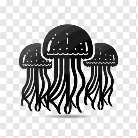 흑백 실루엣의 해파리 세 마리 벡터 흰색 배경에 젤리의 단순한 검은 아이콘 그림자 없음 작은 프레임 중앙 Png 일러스트 및 벡터 에 대한 무료 다운로드 Pngtree