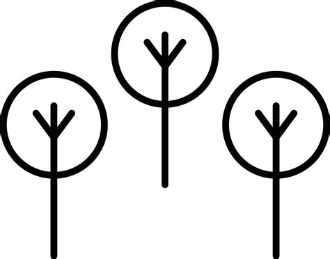 Tree Outline Vector Illustration Icon 36481844 Vector Art At Vecteezy