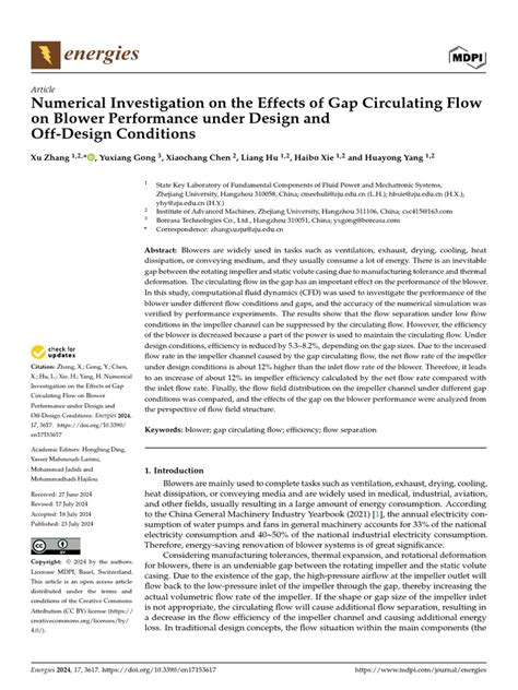 Numerical Investigation On The Effects Of Gap Circulating Flow Pdf