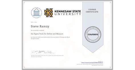 Steve Ramzy On Linkedin Completion Certificate For Six Sigma Tools For Define And Measure