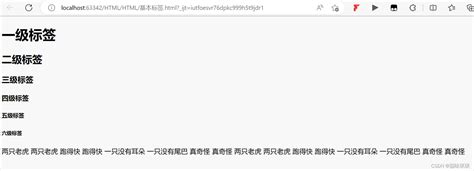网页基本标签、图像标签、链接标签、块内元素和块元素、列表标签、表格标签 网页标签 csdn博客