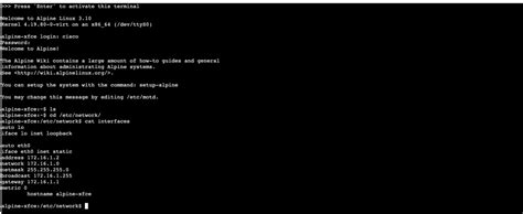 Cml2 P Alpine Desktop Network Settings Networks Learning