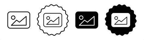 default image icon set collection default image outline flat icon