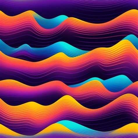 Premium Ai Image A Close Up Of A Colorful Wave Pattern With A Black Background Generative Ai