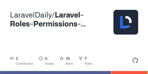 Github Laraveldailylaravel Roles Permissions Refactoring