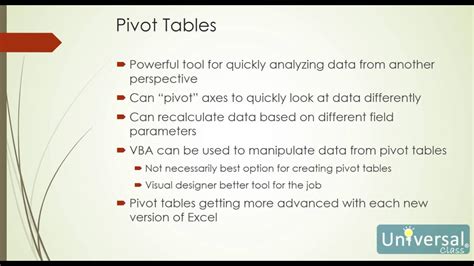 Lesson 11 Autofilter Pivot Table Datasets Data Model Charts Vba Course Youtube