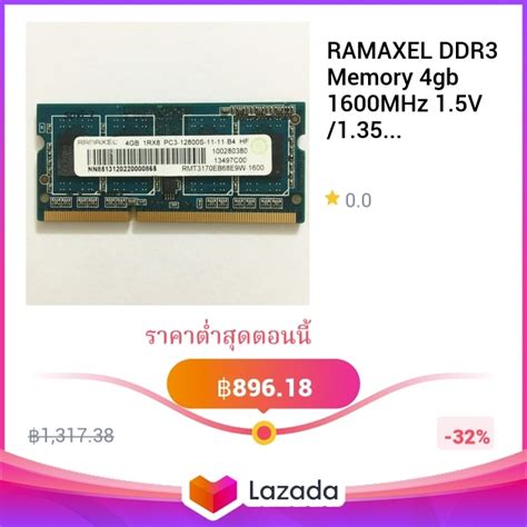 Ramaxel Ddr3 Memory 4gb 1600mhz 15v 135v 204pin Sodimm Laptop Rams