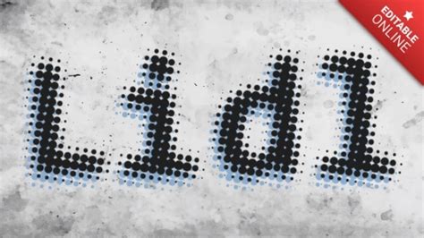 Lidl Halftone Text Effect Generator