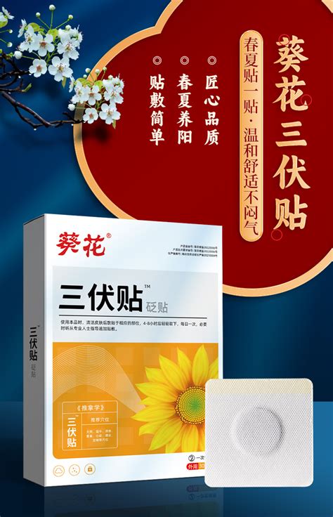 葵花三伏贴厂家现货30贴通用型穴位艾灸贴艾草三伏贴一件代发 阿里巴巴