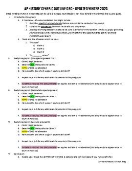 How To Write A DBQ AP History Guide By Of Golden Roses TPT