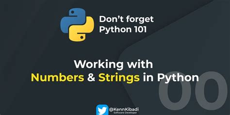 Working With Numbers And Strings In Python Dev Community