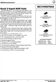 MC74VHCT02ADTR2 Datasheet Quad 2 Input NOR GATE Package Soic Pins 14