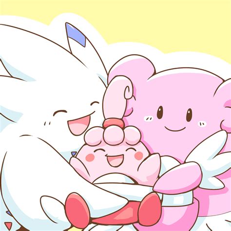 Togekiss Blissey And Happiny Pokemon Drawn By Kinakomochi