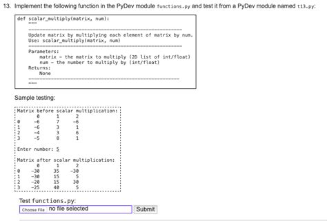 Solved 13 Implement The Following Function In The PyDev Chegg