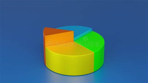 Pie Chart Statistics Data Analysis Financial Presentation Market Share 3d Rendering Stock