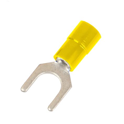 Наконечник вилочный с изолир фланцем ПА легкий ввод жилы 2 5 6 кв мм М5 д 5 3 мм НВИ