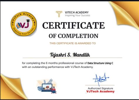 Tejashri Mandalik On Linkedin Datastructures Cprogramming Certificate Programming Careergrowth