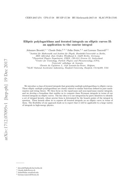 pdf elliptic polylogarithms and iterated integrals on elliptic curves