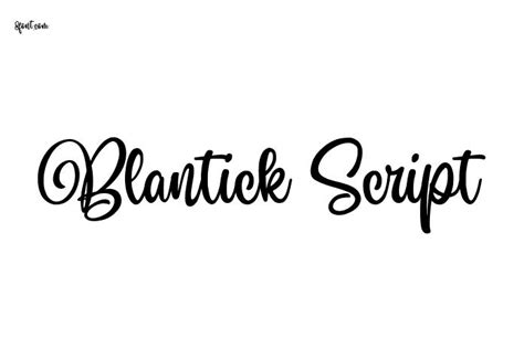 blantick script free font download
