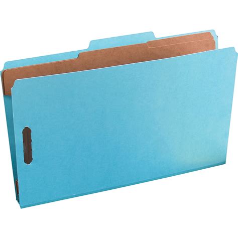 Classification Folder Legal 2 Dividers Blue