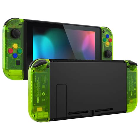 Extremerate Clear Lime Green Joycon Handheld Controller Housing With F Gamingcobra