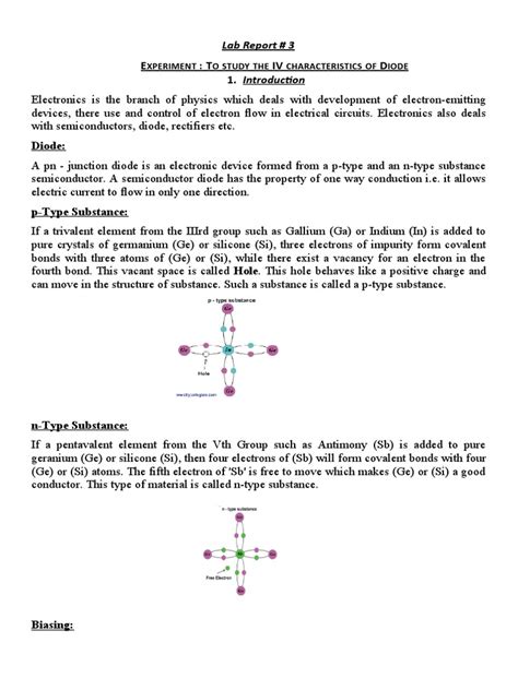 Lab Report Iv Characteristics Of Diode Pdf Pn Junction Diode