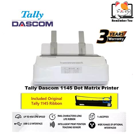 Tally Dascom Dot Matrix Printer 1145 80 Column 24 Pins Printer Similiar With Epson Lq 310 Lazada