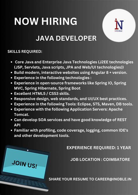 Vinothini Nataraj On Linkedin Java Developer Hiring Javadevelopers Coimbatorejobs