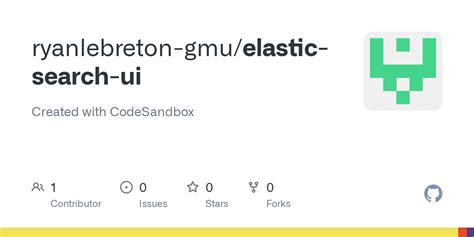 Github Ryanlebreton Gmuelastic Search Ui Created With Codesandbox