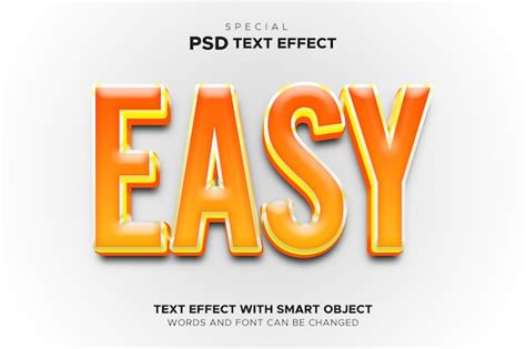 Premium Psd Easy Text Effect Smart Object