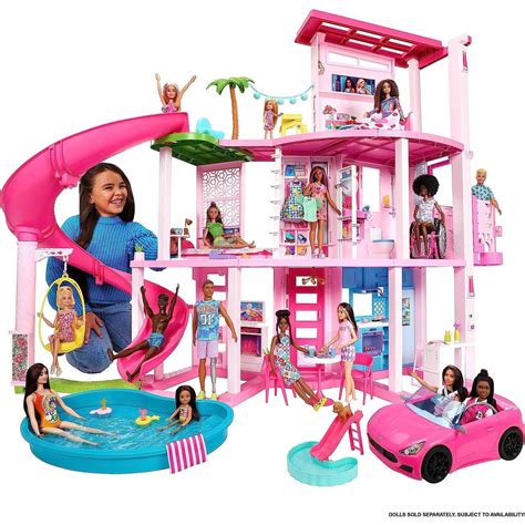 Barbie Dreamhouse Pool Party Doll House With 3 Story Slide • Price