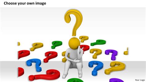 D Worried Man In Question Mark Ppt Graphics Icons Powerpoint Templates PowerPoint