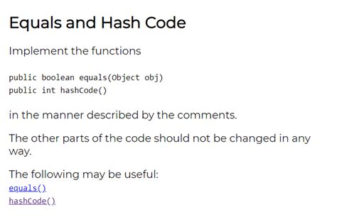 Solved Equals And Hash Code Implement The Functions Public