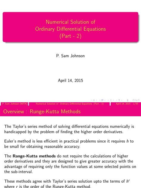 Numerical Solution To Ode Part 2 Pdf Pdf Numerical Analysis