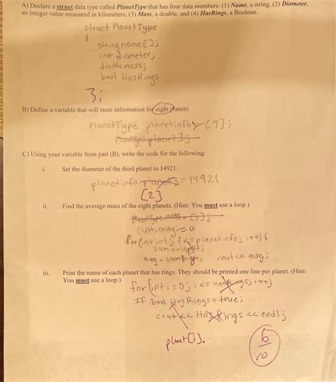 Solved A Declare A Struct Data Type Called Planet Type That