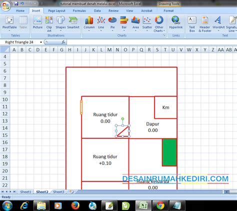 Tutorial Membuat Desain Denah Rumah Sendiri Menggunakan Microsoft Excel