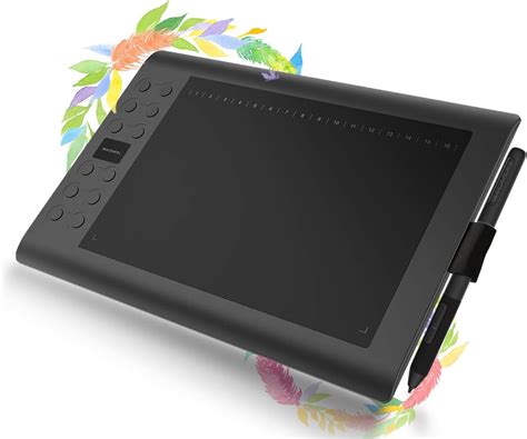 Drawing Tablet GAOMON M106K PRO 10 x 6.25 inches Large Graphic Tablet ...