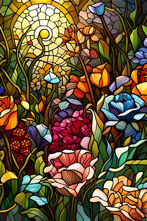 Stained Glass Flowers By Snowyowldesigns