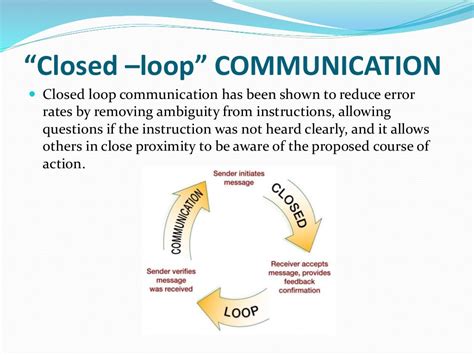 Steering Closed Loop Communication Smcp