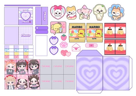 Paper Diy🧁미니어쳐 포카 포장세트 만들기🧁무료도안무료배포 네이버 블로그