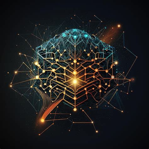 Premium AI Image AI Generative Illustration Of A Neural Network The