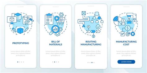 Manufacturing Stages Blue Onboarding Mobile App Screen Start Carousel