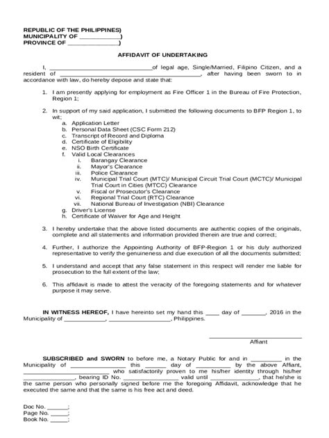 Annex Affidavit Of Undertaking Do Docx Annex Affidavit Of Hot Sex Picture